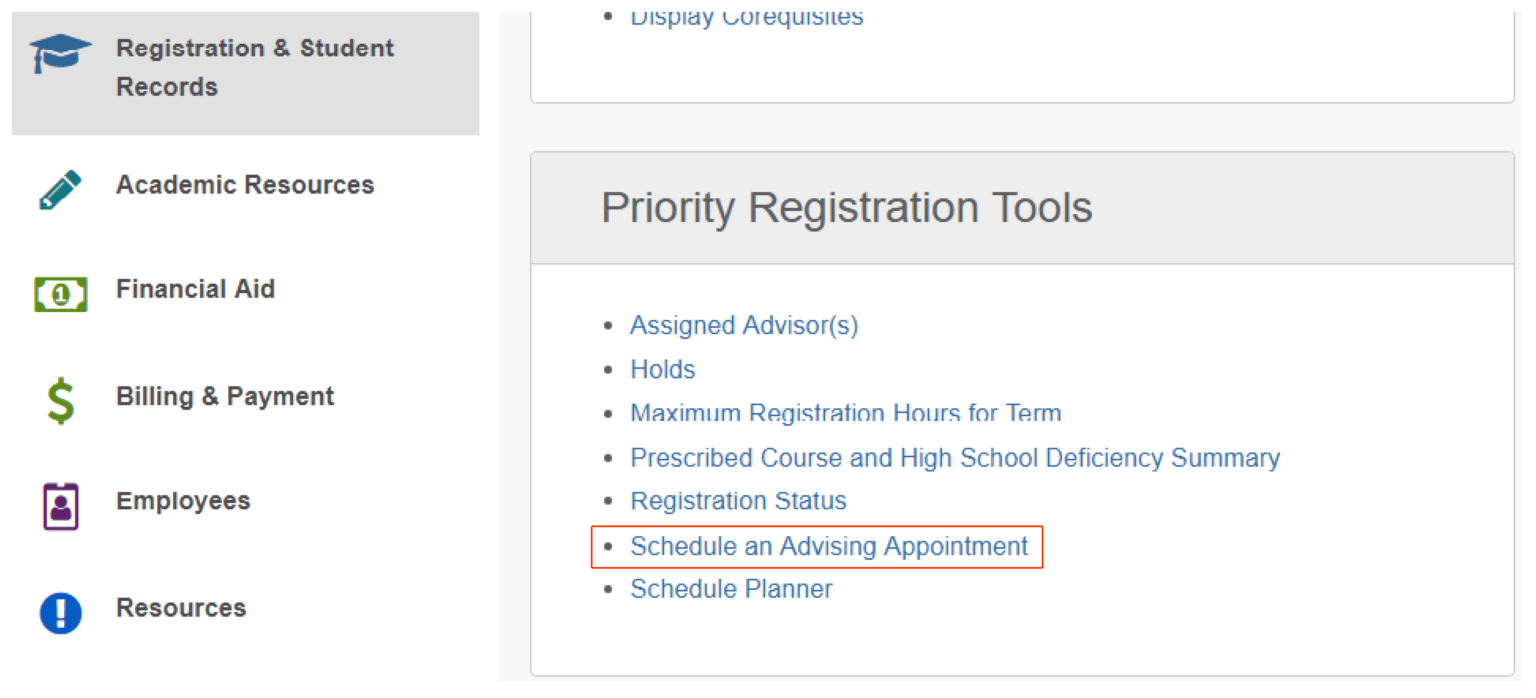 Schedule an Advising Appointment – College of Basic and Applied ...